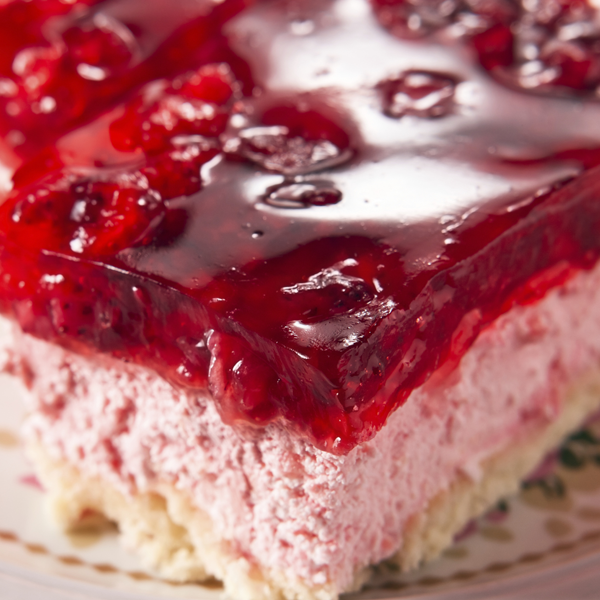 Strawberry Glazed Cheesecake Squares Recipe